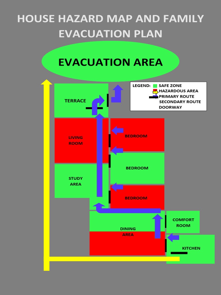 House Hazard Map and Family Evacuation Plan | PDF
