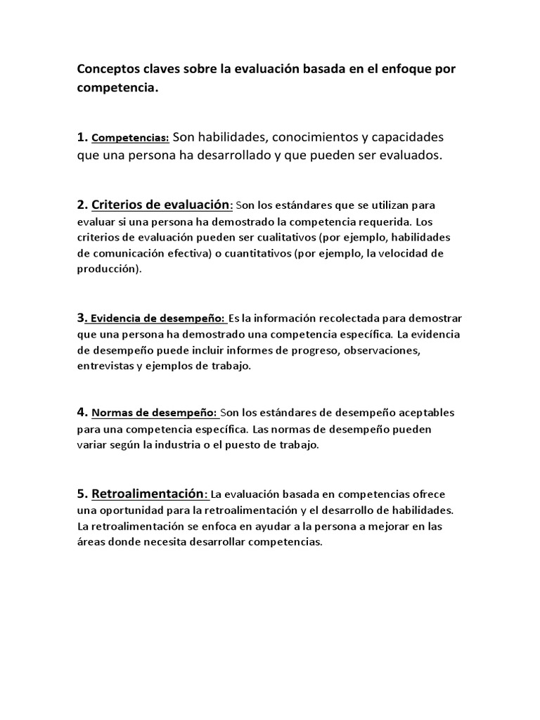 ACT-1 Conceptos Claves Sobre La Evaluación Basada en El Enfoque Por ... ACT-1 Conceptos Claves Sobre La Evaluación Basada en El Enfoque Por ...
