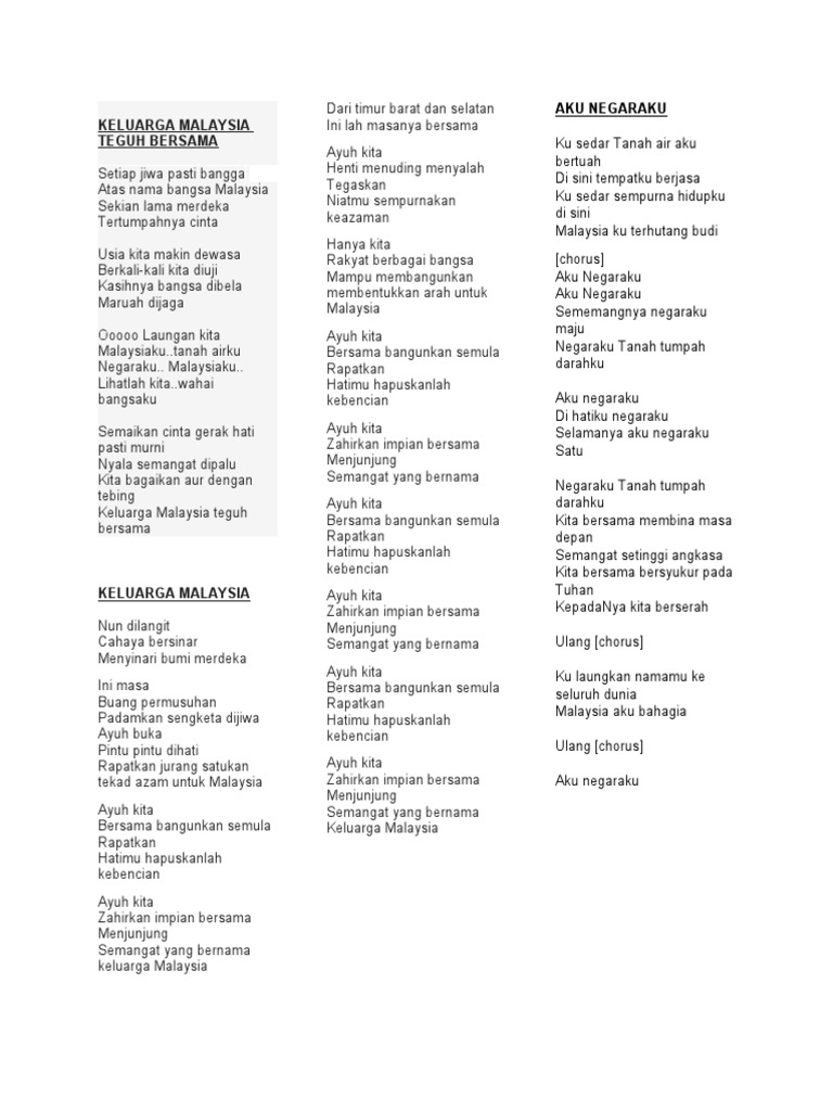 Lirik Lagu Merdeka | PDF