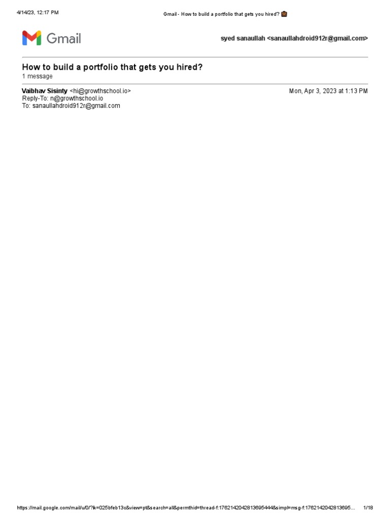 Build A Portfolio That Gets You Hired Pdf Cognition Communication 