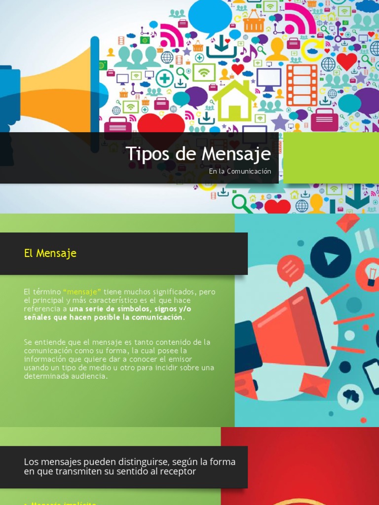 3.- Tipos de Mensaje | PDF | Comunicación | Lingüística