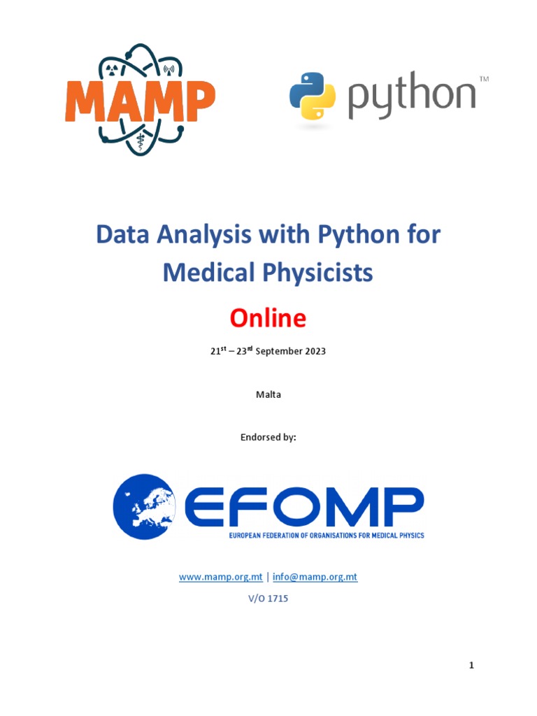 Python Course Document - 2023 3 3 | PDF | Medical Physics | Medical Imaging