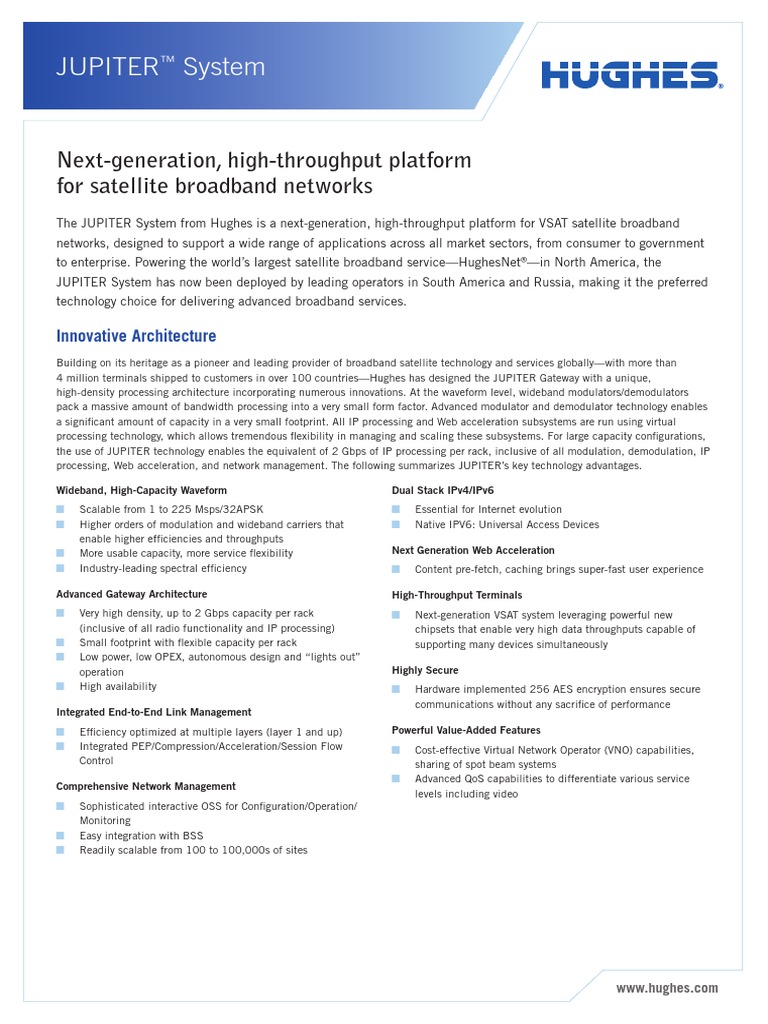 Hughes Jupiter System | PDF | I Pv6 | Computer Network