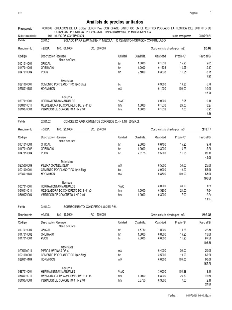 Muro de Contencion | PDF | Hormigón | Material compuesto