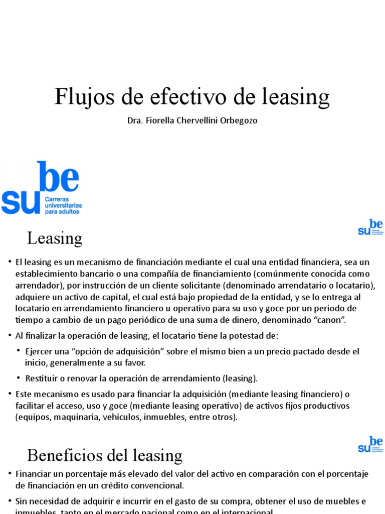 Sesión 12. Flujos de Efectivo de Leasing | PDF