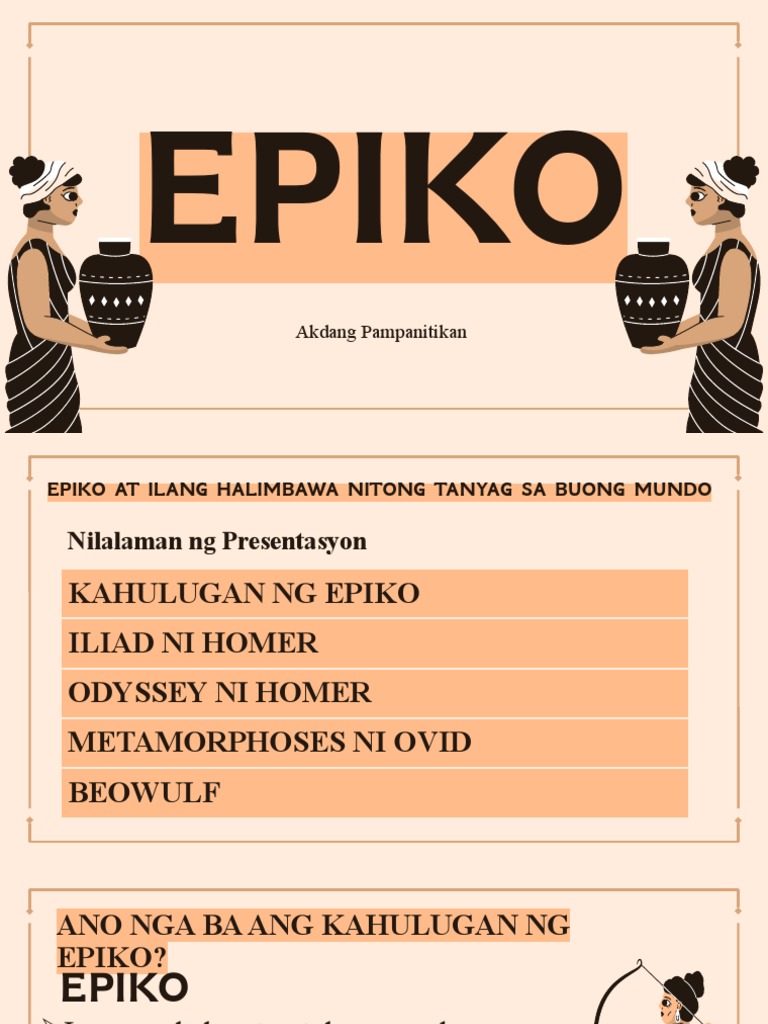 Epiko at Mga Halimbawa Nito Na Tanyag Sa Buong Mundo | PDF