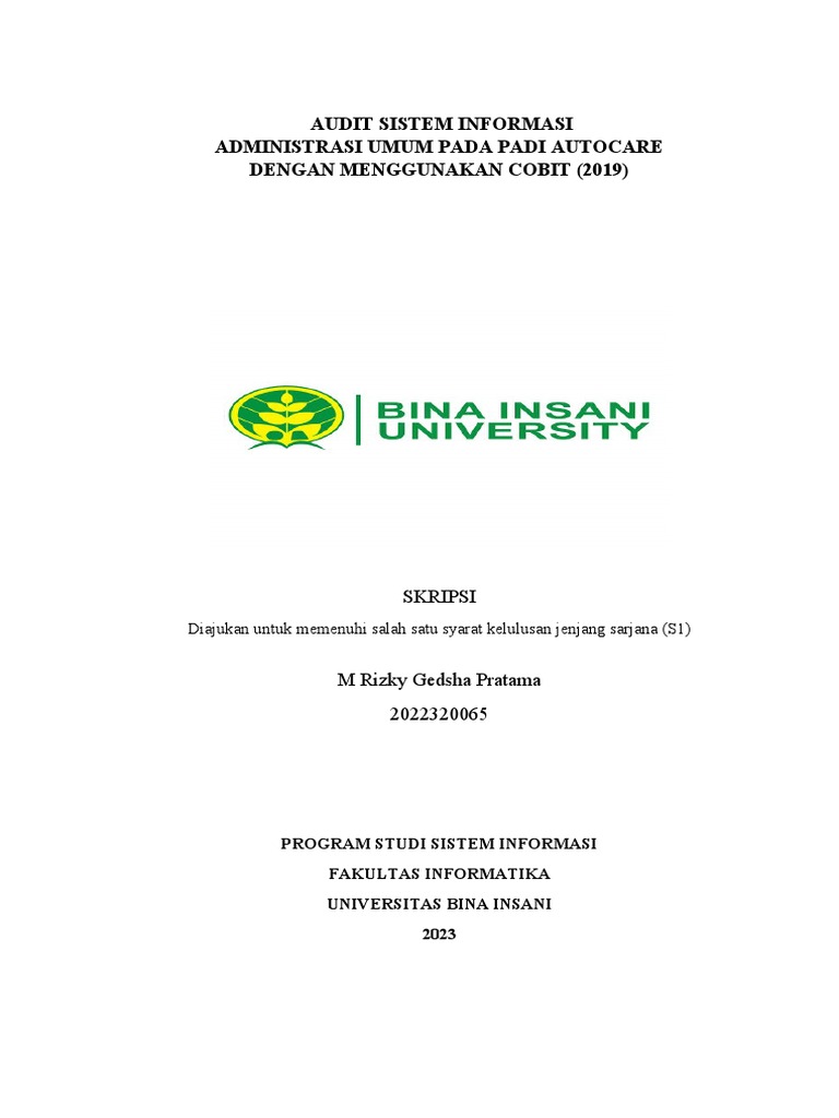 Proposal Audit SI | PDF