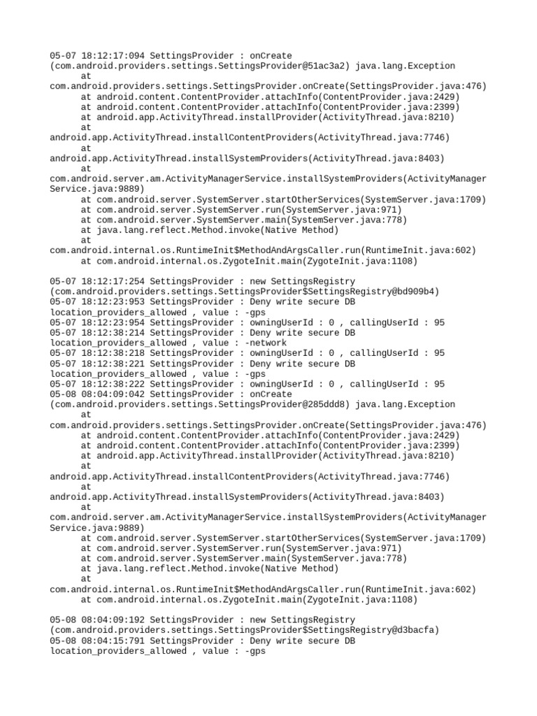 Settings Provider Pdf Java Programming Language Object Oriented Programming