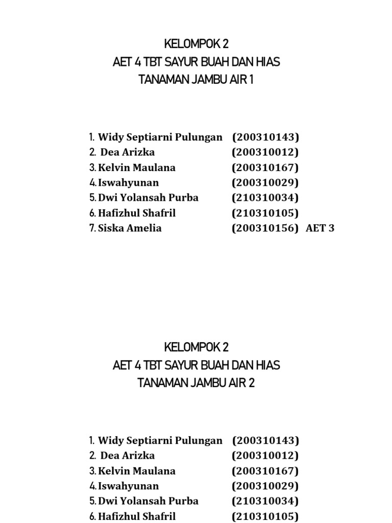 Kelompok 2 TBT Sayur Buah Dan Hias | PDF