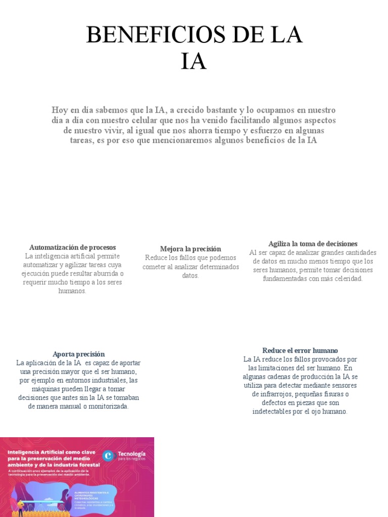 Beneficios de La Ia | PDF | Inteligencia artificial | Inteligencia (IA ...