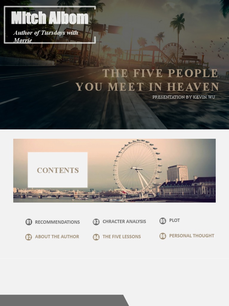 Book Report - The Five People You Meet in Heaven | PDF