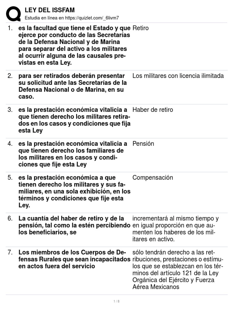 Ley del ISSFAM: Retiro y Prestaciones | PDF | Militar | Gobierno