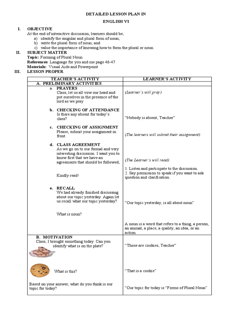 Detailed Lesson Plan in English 6 | PDF