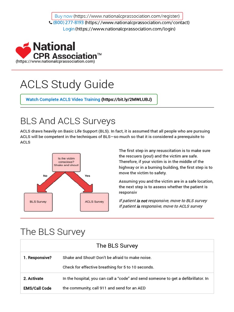 FREE 2021 ACLS Study Guide - ACLS Made Easy! | PDF | Cardiopulmonary Resuscitation | Myocardial ...