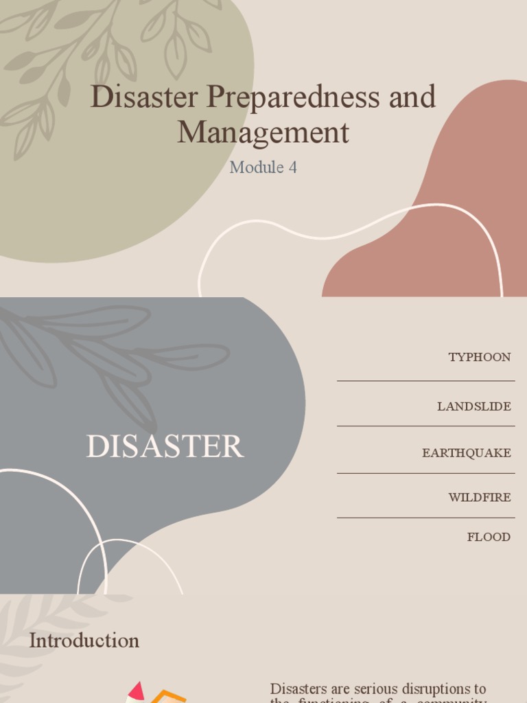 Disaster Preparedness and Management | PDF