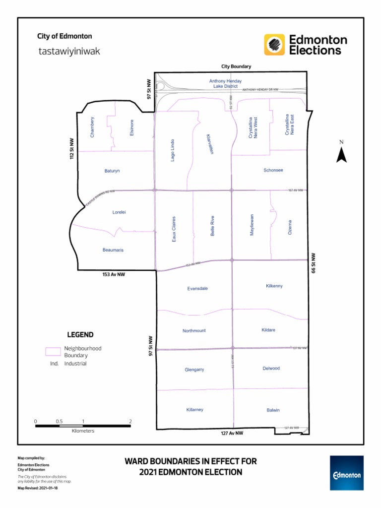 Tastawiyiniwak Ward Map | PDF