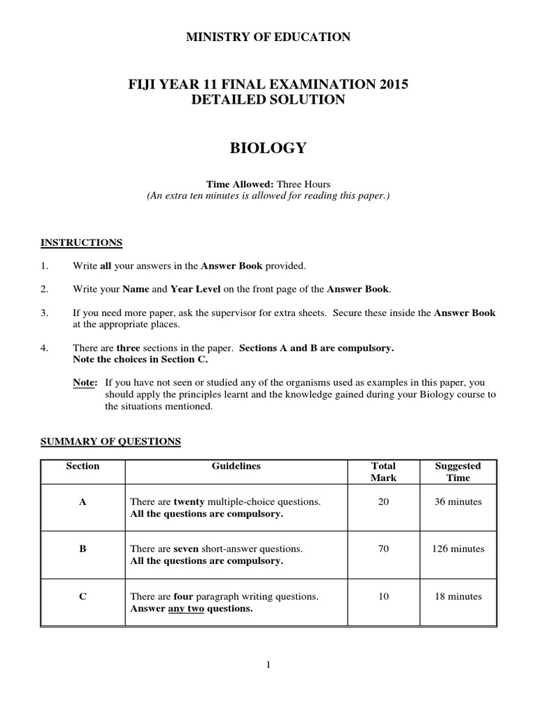 15 FY11FE Biology Detailed Solution Rkedit2 | PDF | Cell (Biology ... 15 FY11FE Biology Detailed Solution Rkedit2 | PDF | Cell (Biology ...