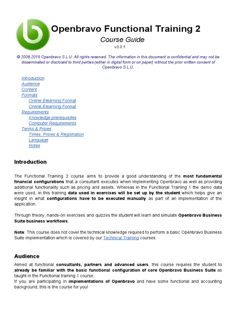 Openbravo Ft2 Course Guide | PDF | Educational Technology | World Wide Web