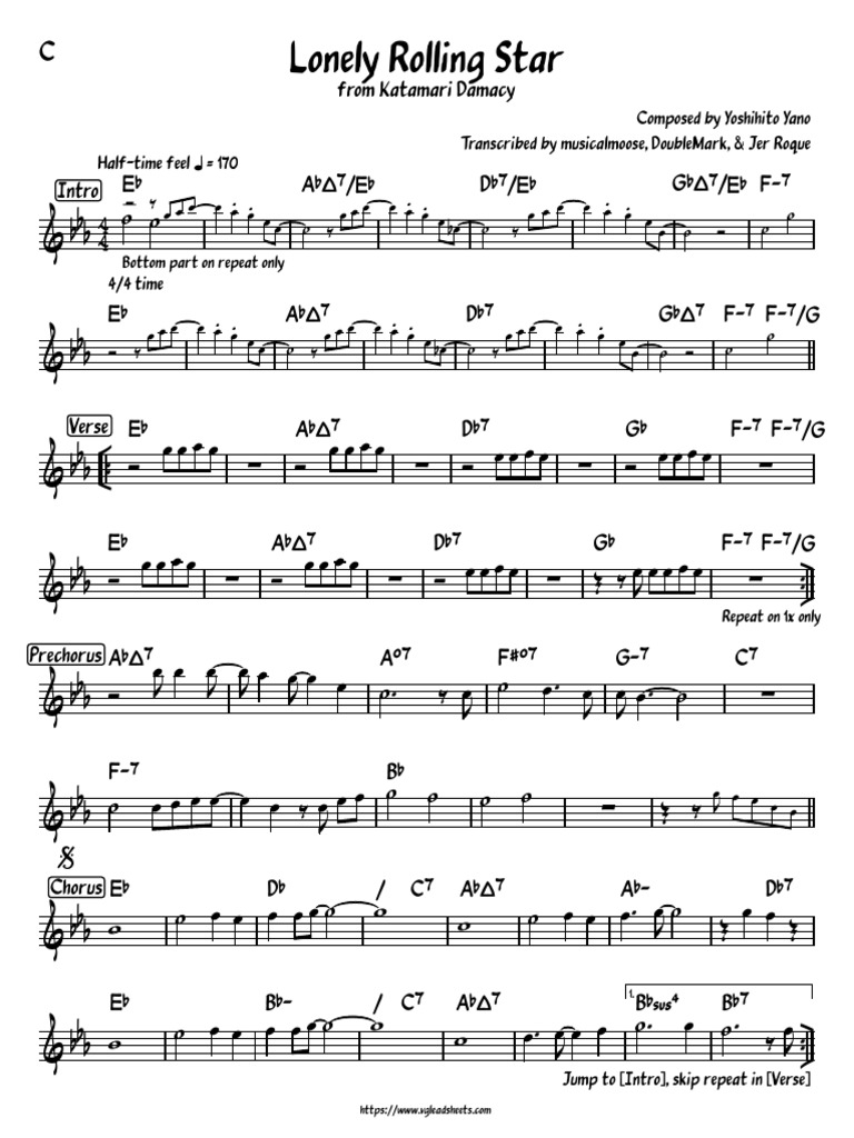 Katamari Damacy - Lonely Rolling Star | PDF | Song Structure | Musical ...