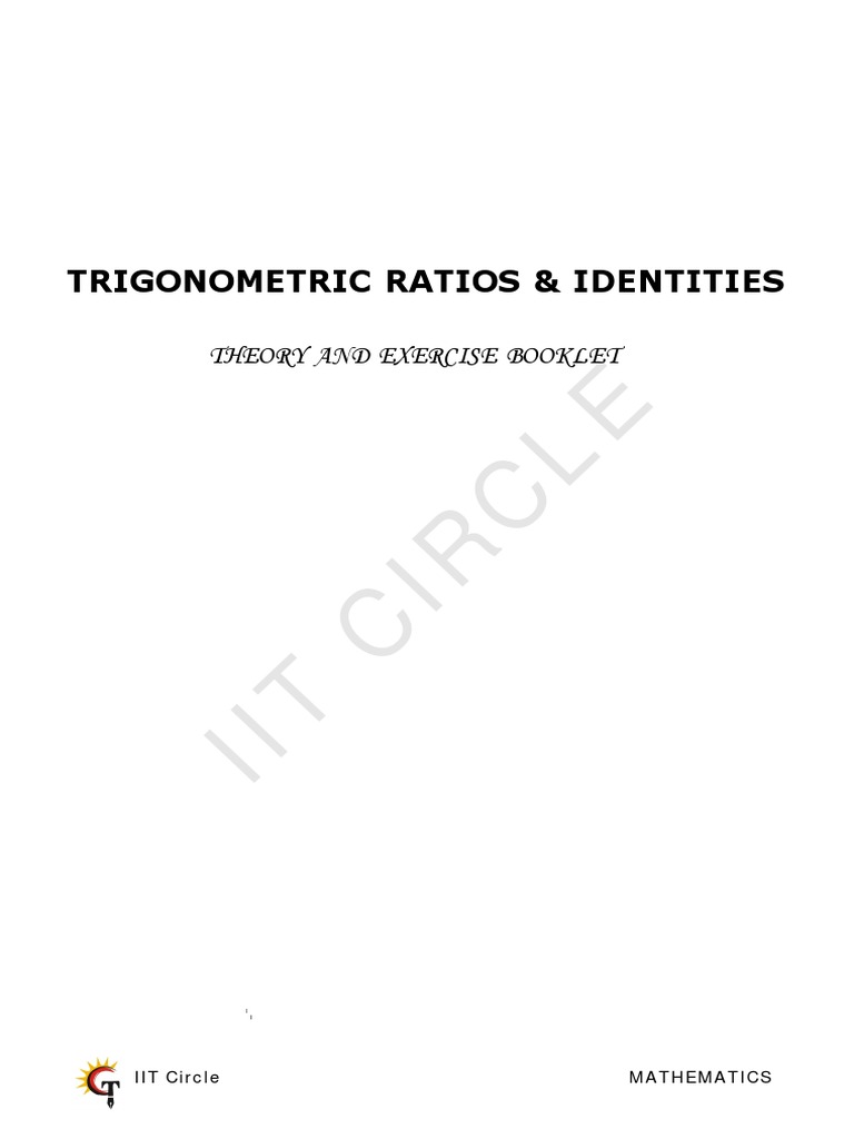 Theory - Exercise | PDF | Trigonometric Functions | Trigonometry