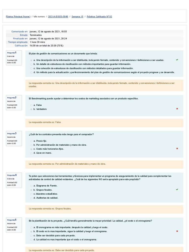 Práctica Calificada #02 | PDF