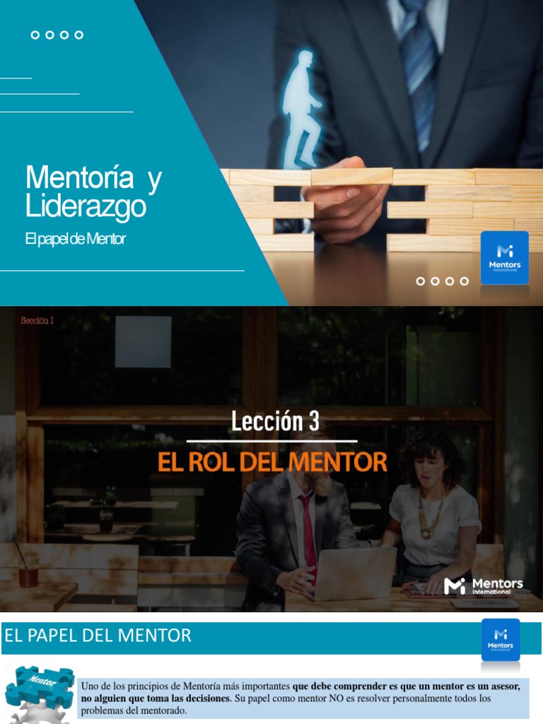 Papel Del Mentor Mentoria y Liderazgo Leccion 3 Manual Mentoria | PDF