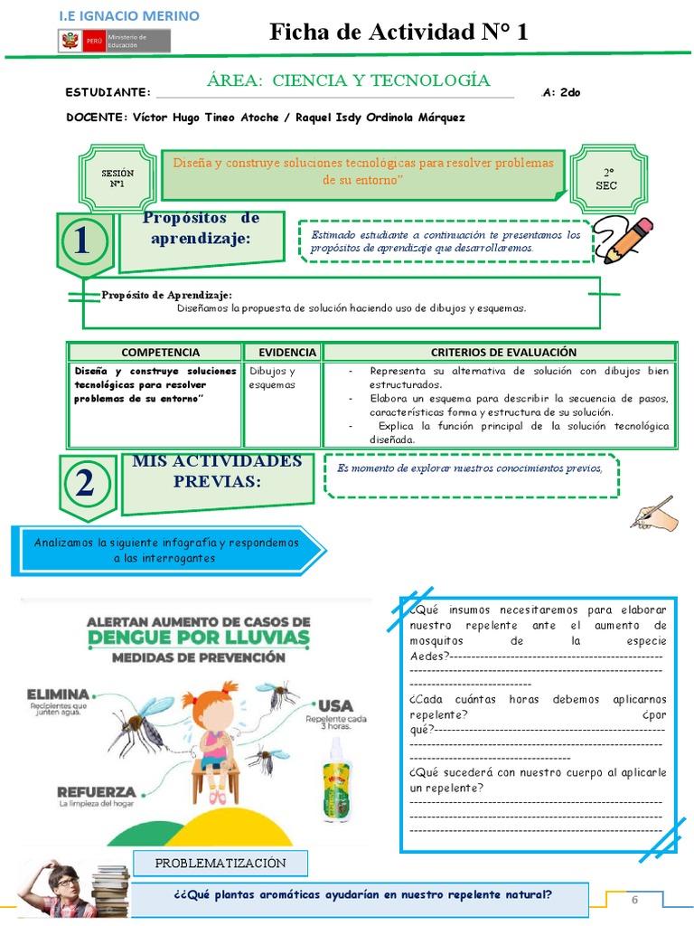 Ficha Tecnica1° - Denge 2do | PDF