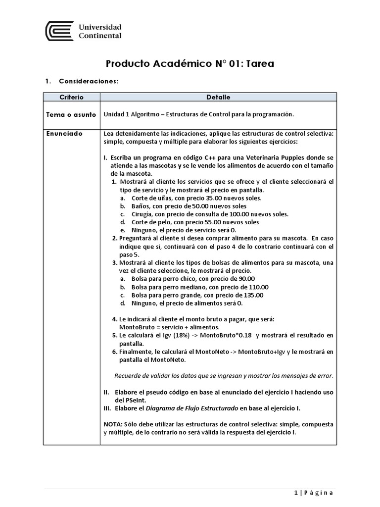 PA 01 Fundamentos Programacion 2023 10B | PDF | Desarrollo de software | Ciencias de la Computación