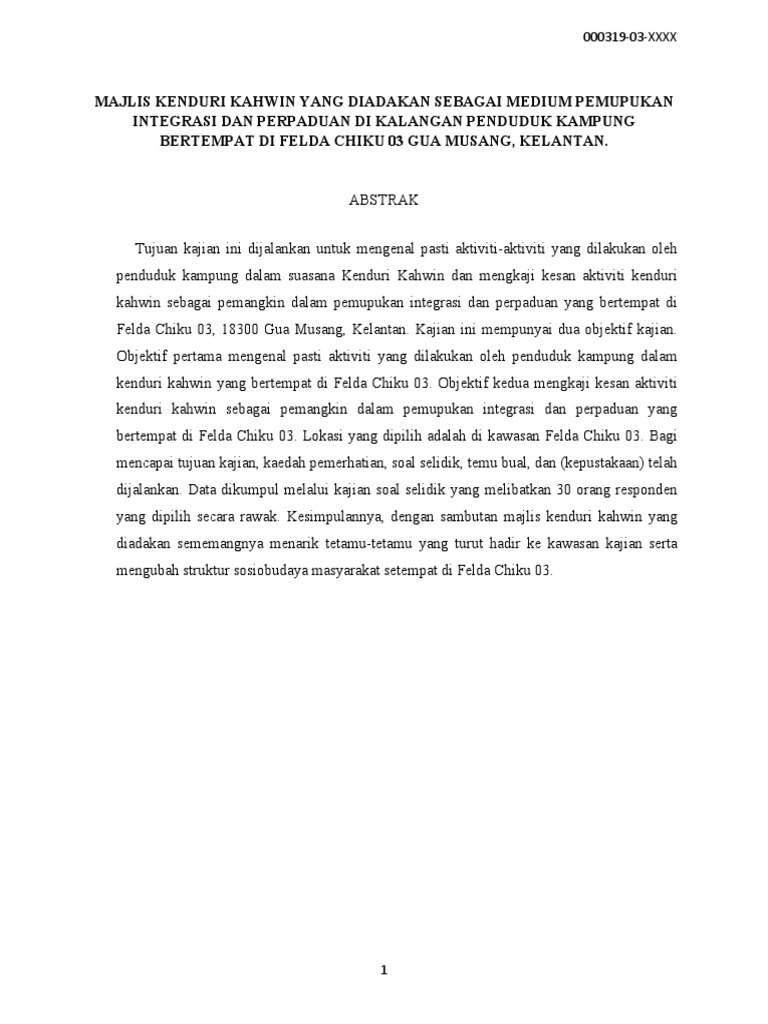 Contoh Kerja Kursus 6 | PDF