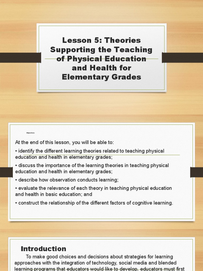 Theories for Teaching PE and Health | PDF | Cognitive Psychology ...