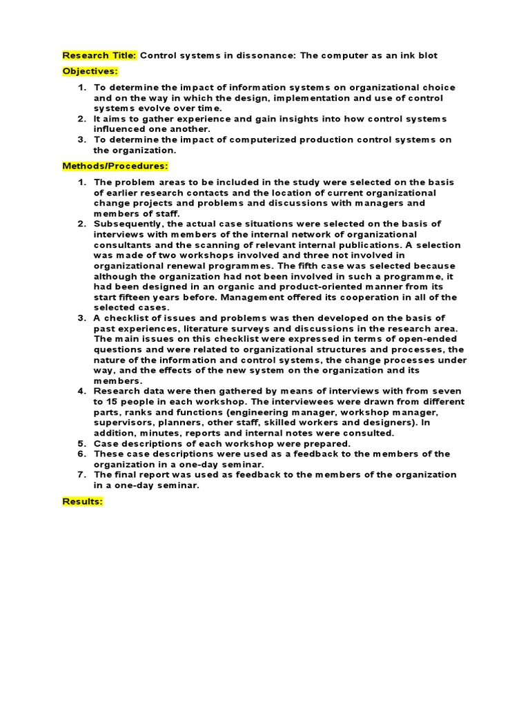 Control System in Dissonance | PDF | System | Cognitive Science