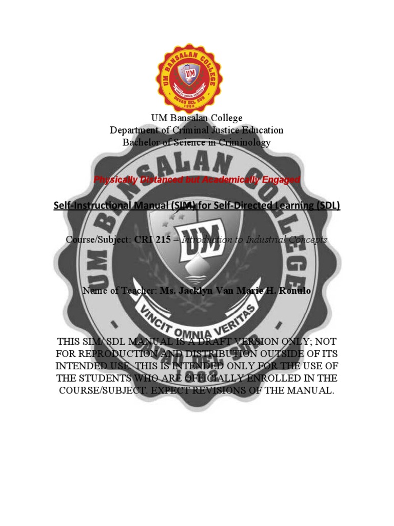 Criminology Course Manual: CRI 215 | PDF | Security Guard | Police