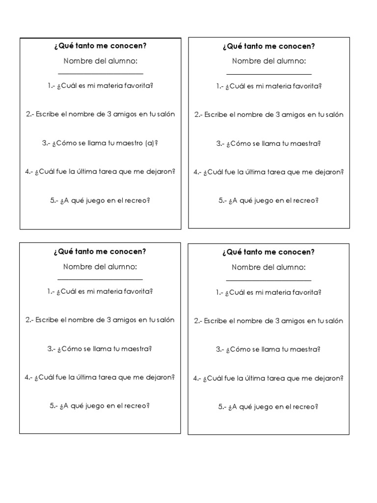 Preguntas de Reflexión para Padres y Alumnos | PDF | Ajedrez