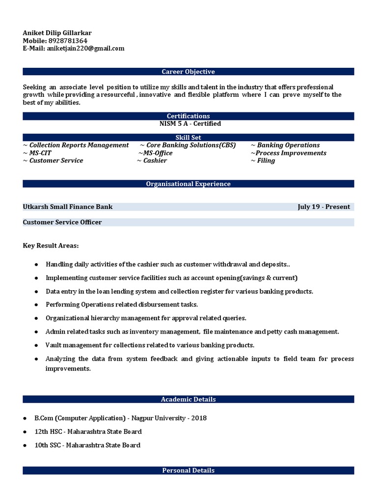 Aniket Updated Resume 2021 | PDF