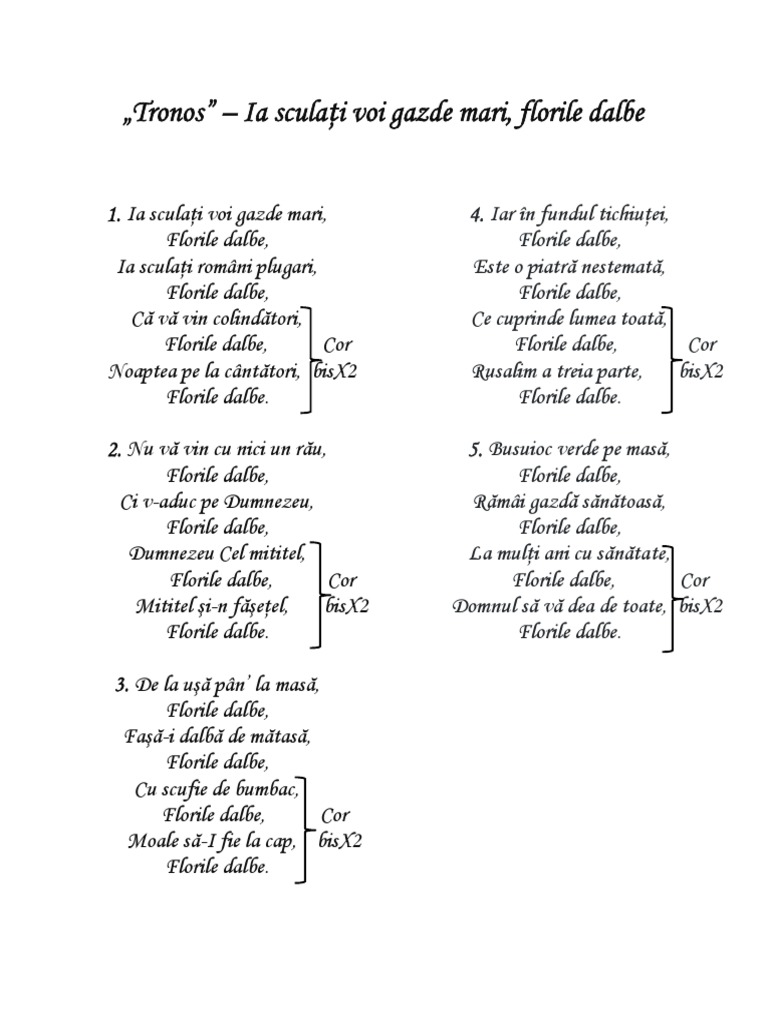 Florile Dalbe-Tronos | PDF