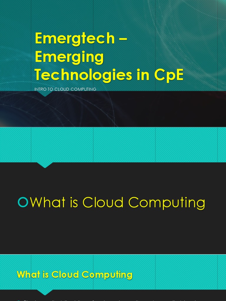 2.1 Emergtech - Intro To Cloud Computing | PDF | Cloud Computing | Computing