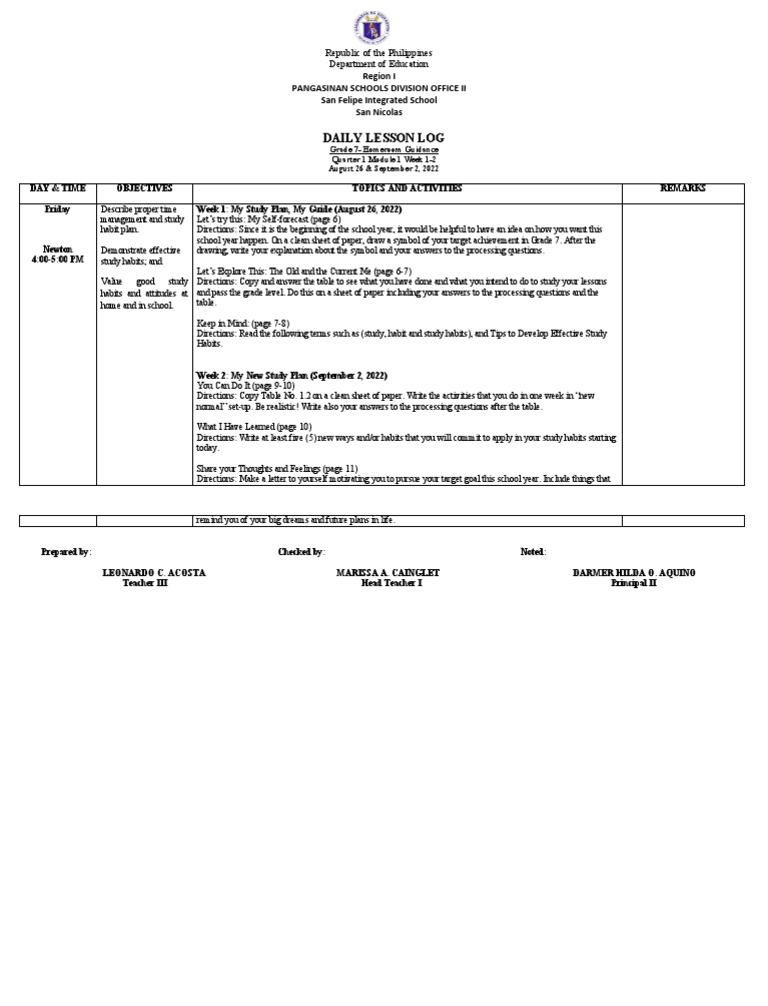 Grade 7 Study Habits Guide | PDF