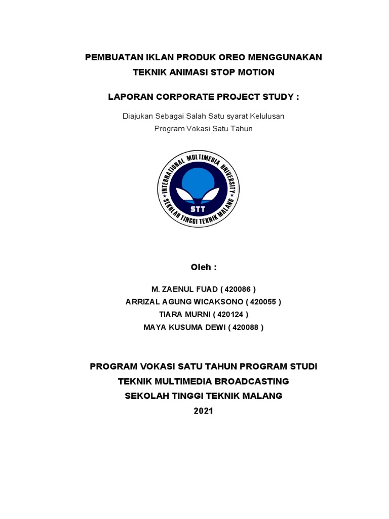 Laporan Magang Iso Duo Cover Lengkap | PDF