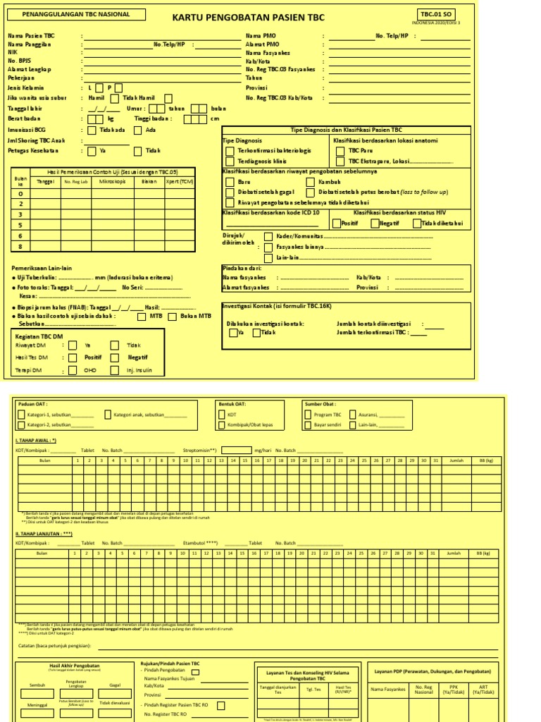Kartu Pengobatan TB | PDF