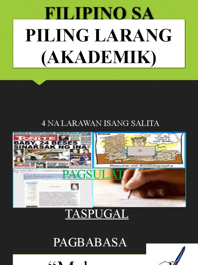 Filipino Sa Piling Larang (Akademik) | PDF
