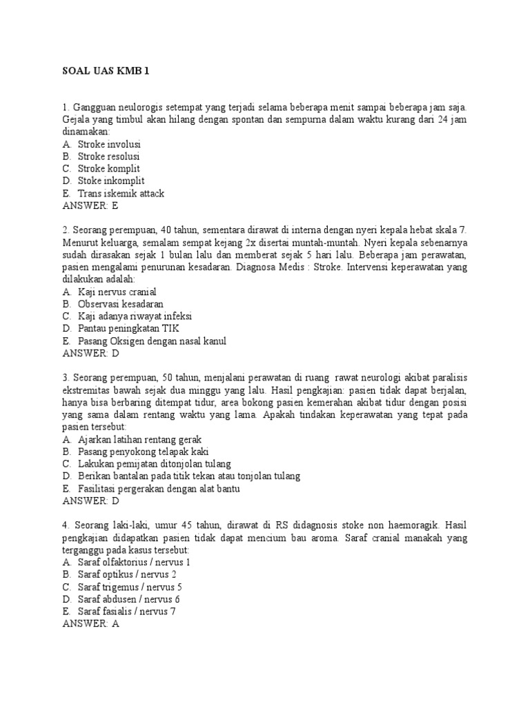 Soal Uas KMB - 5 Juni 2023 | PDF