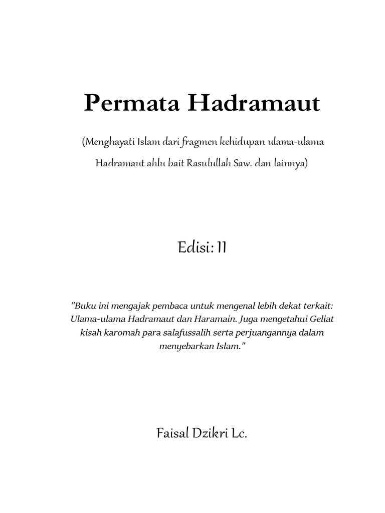 Permata Hadramaut | PDF
