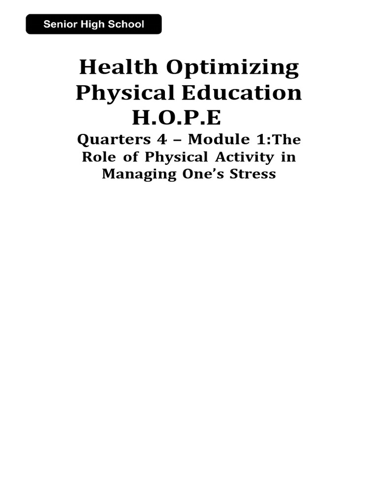 Q4 HOPE 2 - Module 1 | PDF