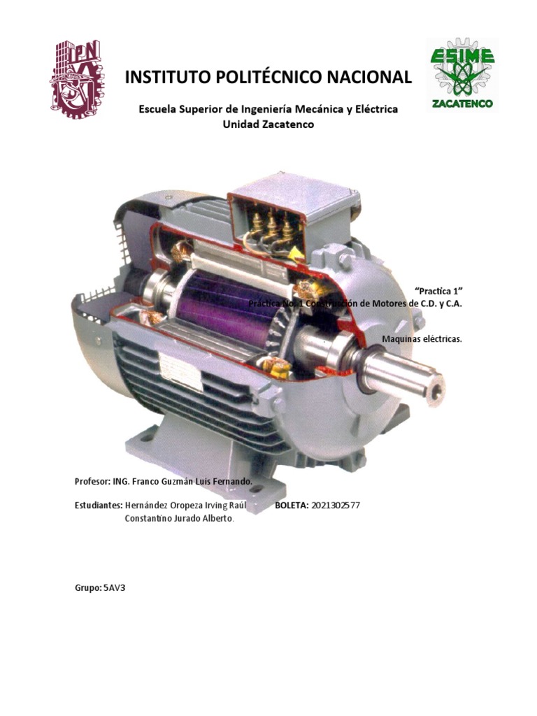 Practica 1. | Descargar gratis PDF | Motor eléctrico | Inductor