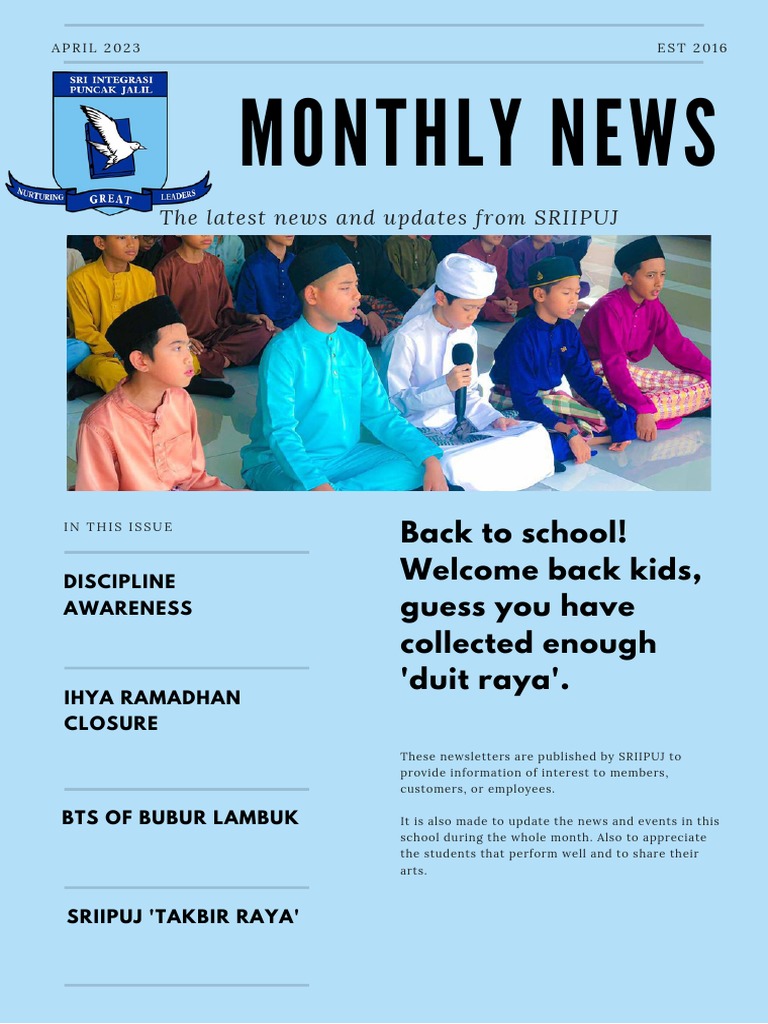 Newsletter April | PDF | Ramadan