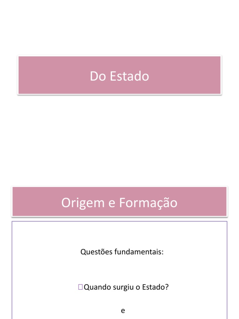 A Origem e Formacao Do Estado Dalmo Dallari Slides | PDF | Estado ...