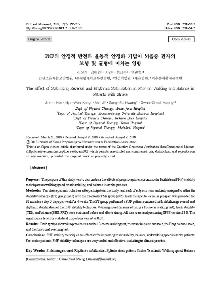 PNF 11 The Effect of Stabilizing Reversal and Rhythmic Stabilization in ...