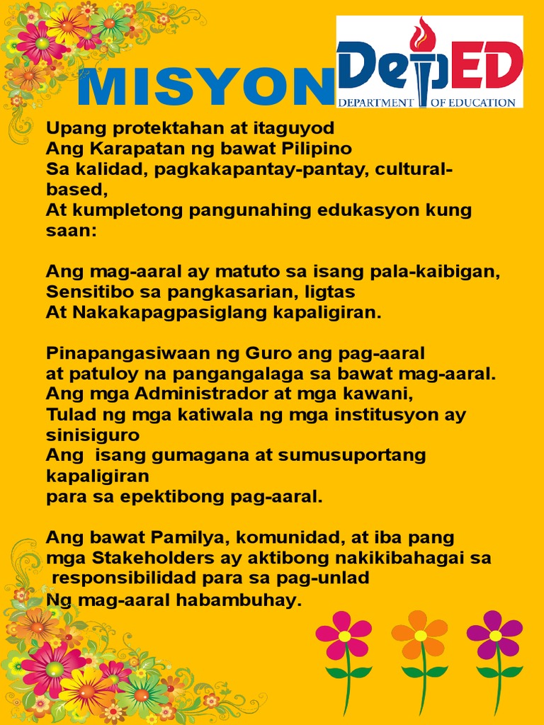 ALICE DEPED MISSION VISION | PDF