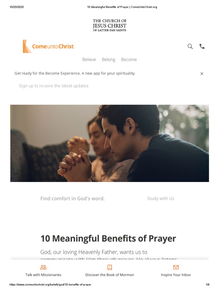 10 Benefits of Prayer in Christianity | PDF | Prayer | Miracle
