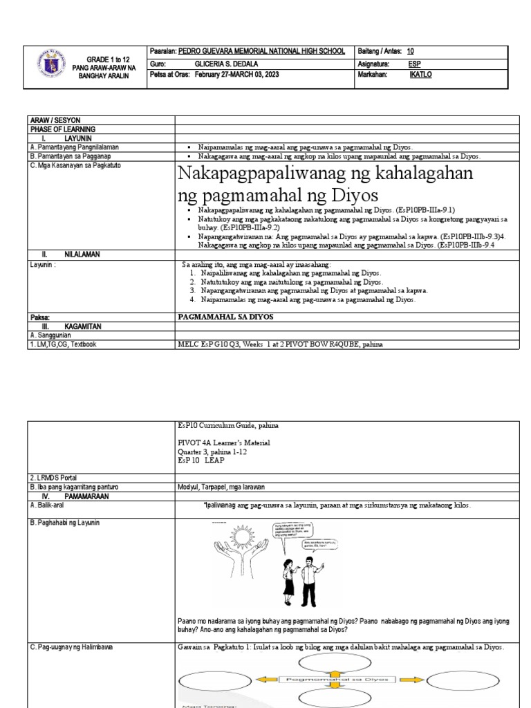 Dll-Q3-Week 1&2 | PDF